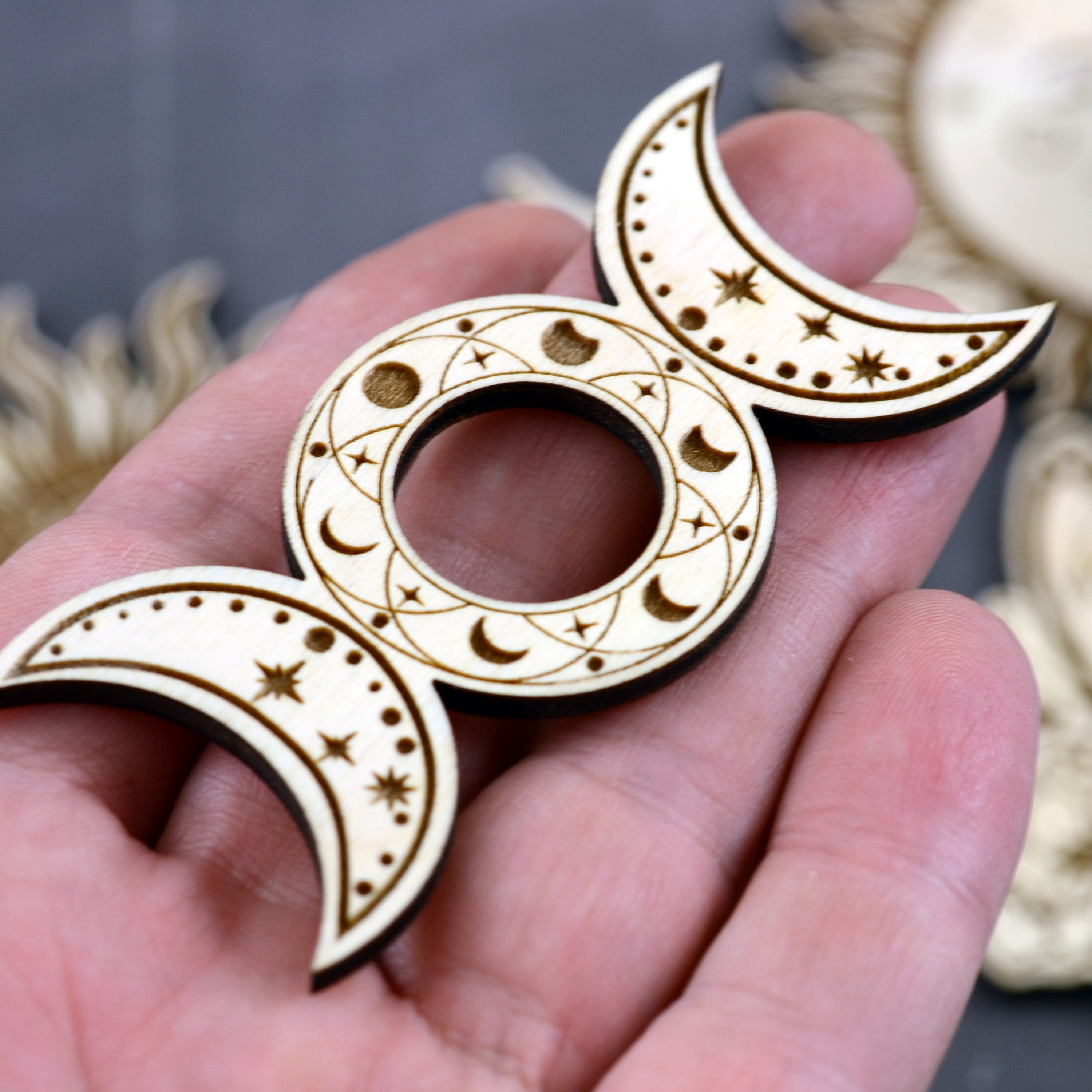 Wooden Sphere Stand Set of 5 Pcs SVG Moon Crystal Ball Stand Svg ...