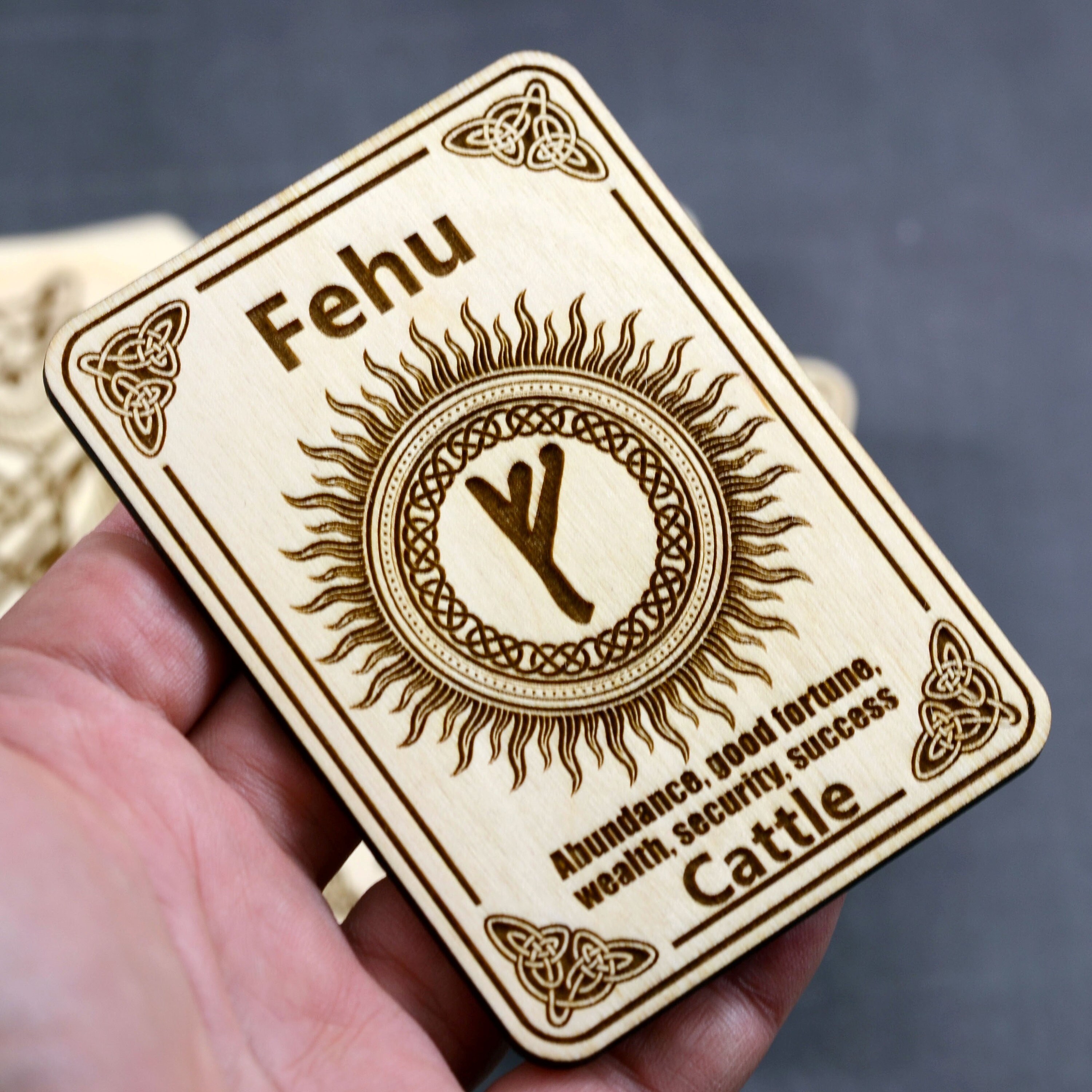 Wooden Runes Oracle Cards SVG Set of 24 Pcs Elder Futhark - Etsy