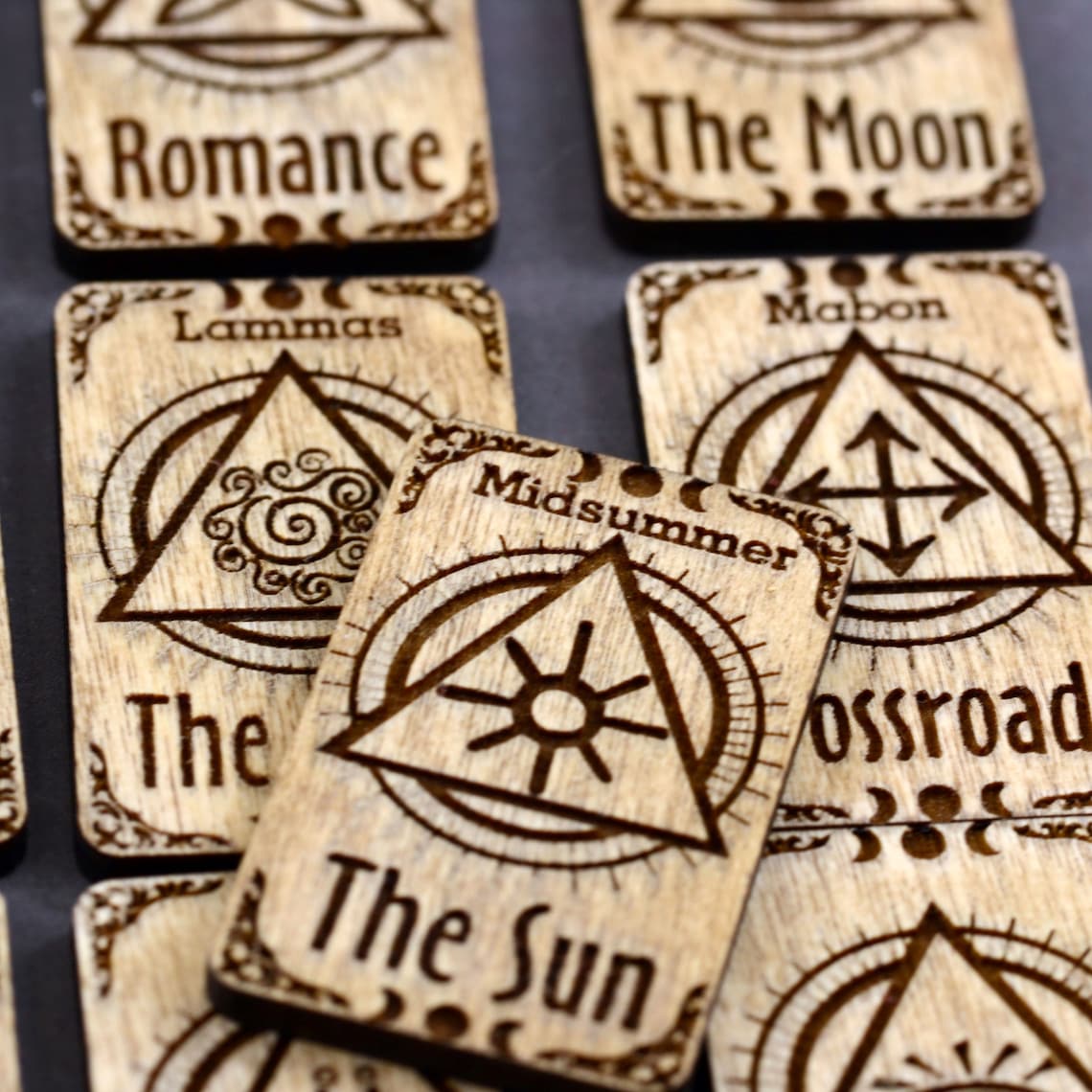 Moon Witch Rune Set in Wooden Box SVG Witchcraft Svg Digital - Etsy