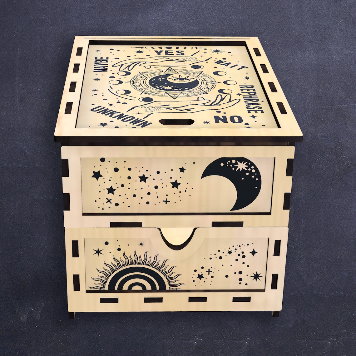 Double Oracle Box With Card Display SVG Crystal Storage Box - Etsy UK