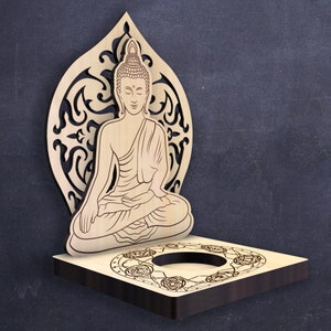 Buddha Altar SVG Buddha Stand With Candle Holder and Sphere Holder SVG ...