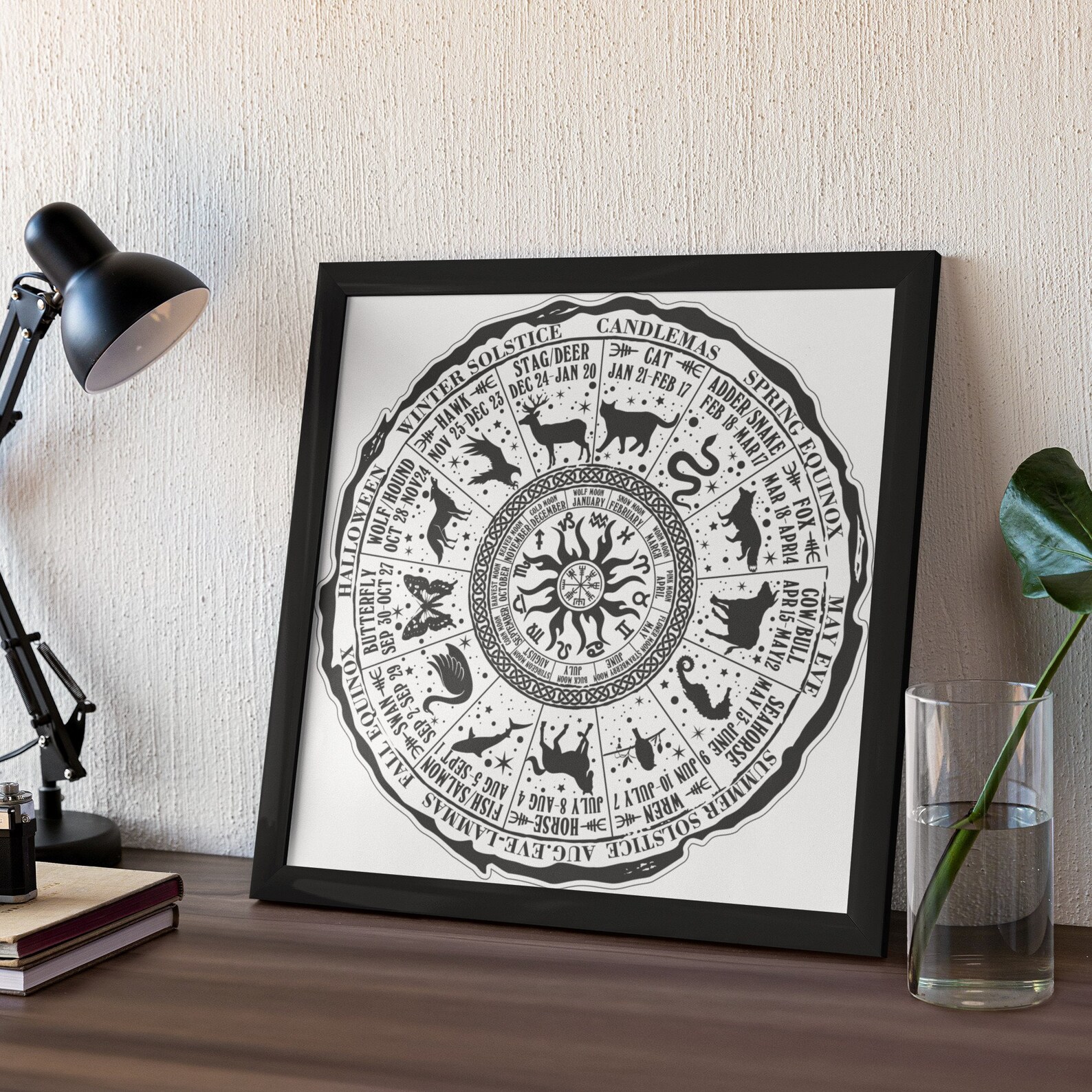 Celtic Animal Zodiac SVG Pagan Wheel of the Year SVG Animal Spirit Svg ...
