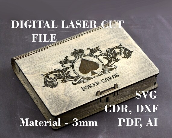 Playing Card Box for 2 Decks Svg Box for Poker Cards Svg - Etsy