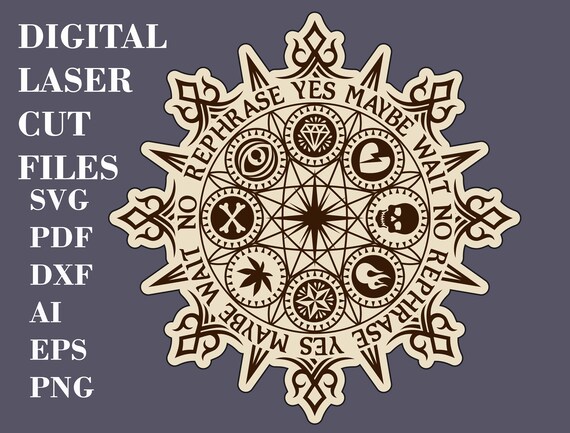 Magic Yes No Pendulum Board Svg Divination Tool Svg Witchcraft - Etsy