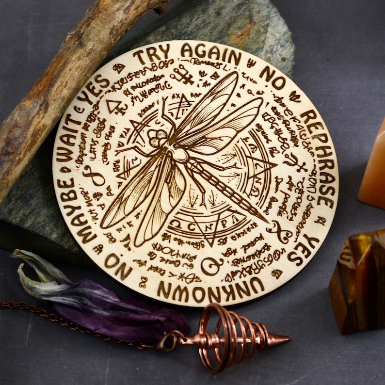 Dragonfly Pendulum Board Svg Divination Tool Svg Witchcraft - Etsy