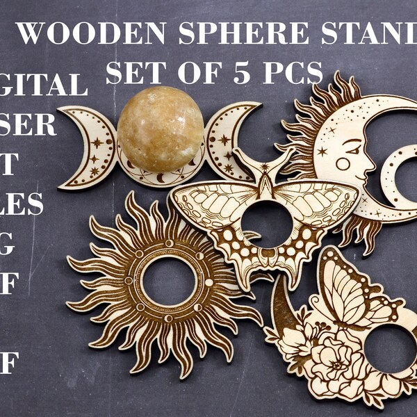Laser Cut File Sphere Holder - Etsy