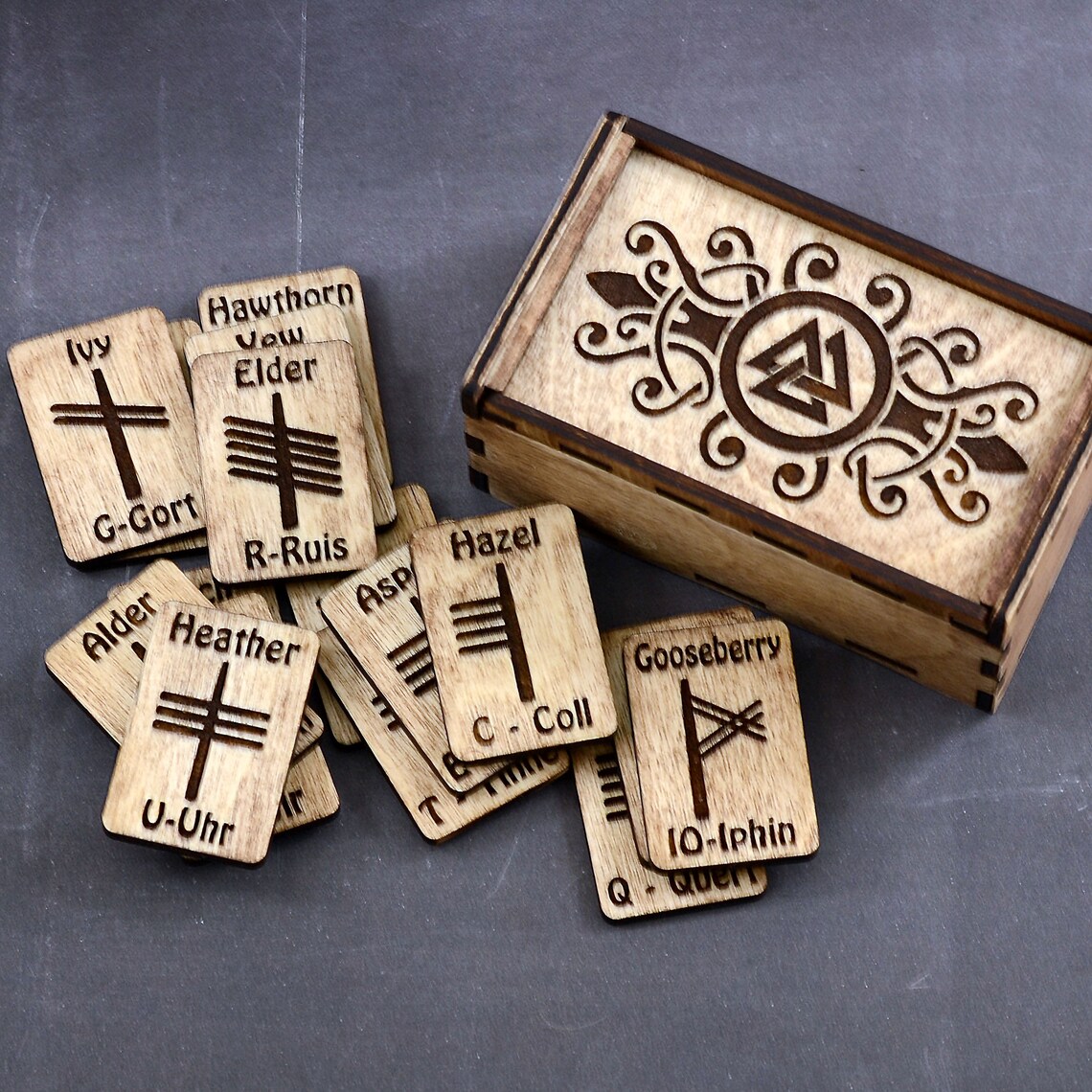 Ogham Runes SVG Ogham Stave Set With Box SVG Ancient Irish Alphabet Svg ...