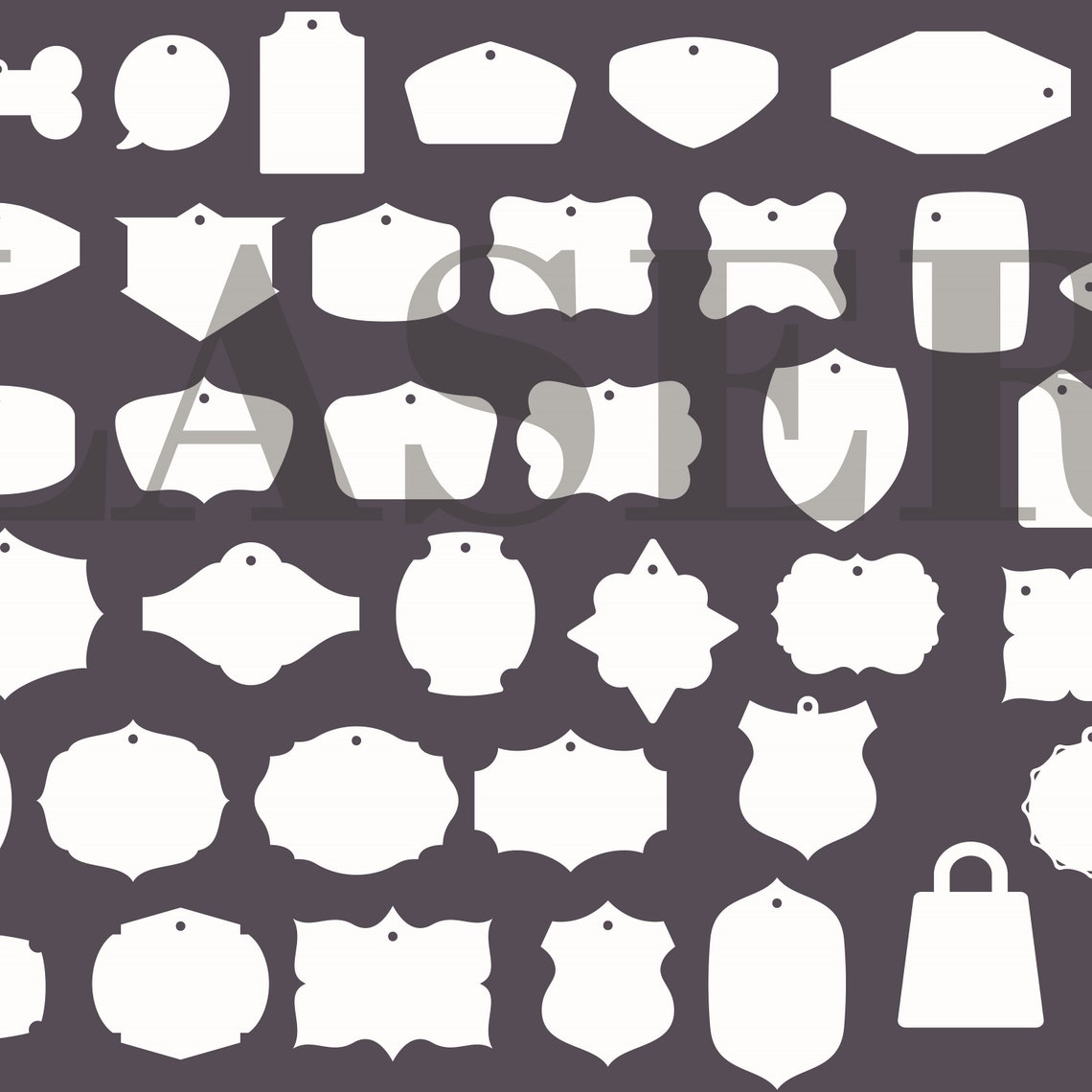 100 Tags and Labels SVG Gift Tags Template Svg Blanks Tag - Etsy