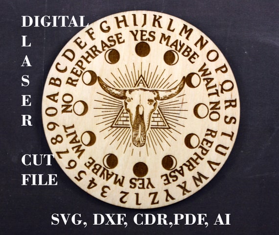 Moon Phases Pendulum Board SVG Skull Pendulum Matt Svg Wiccan - Etsy