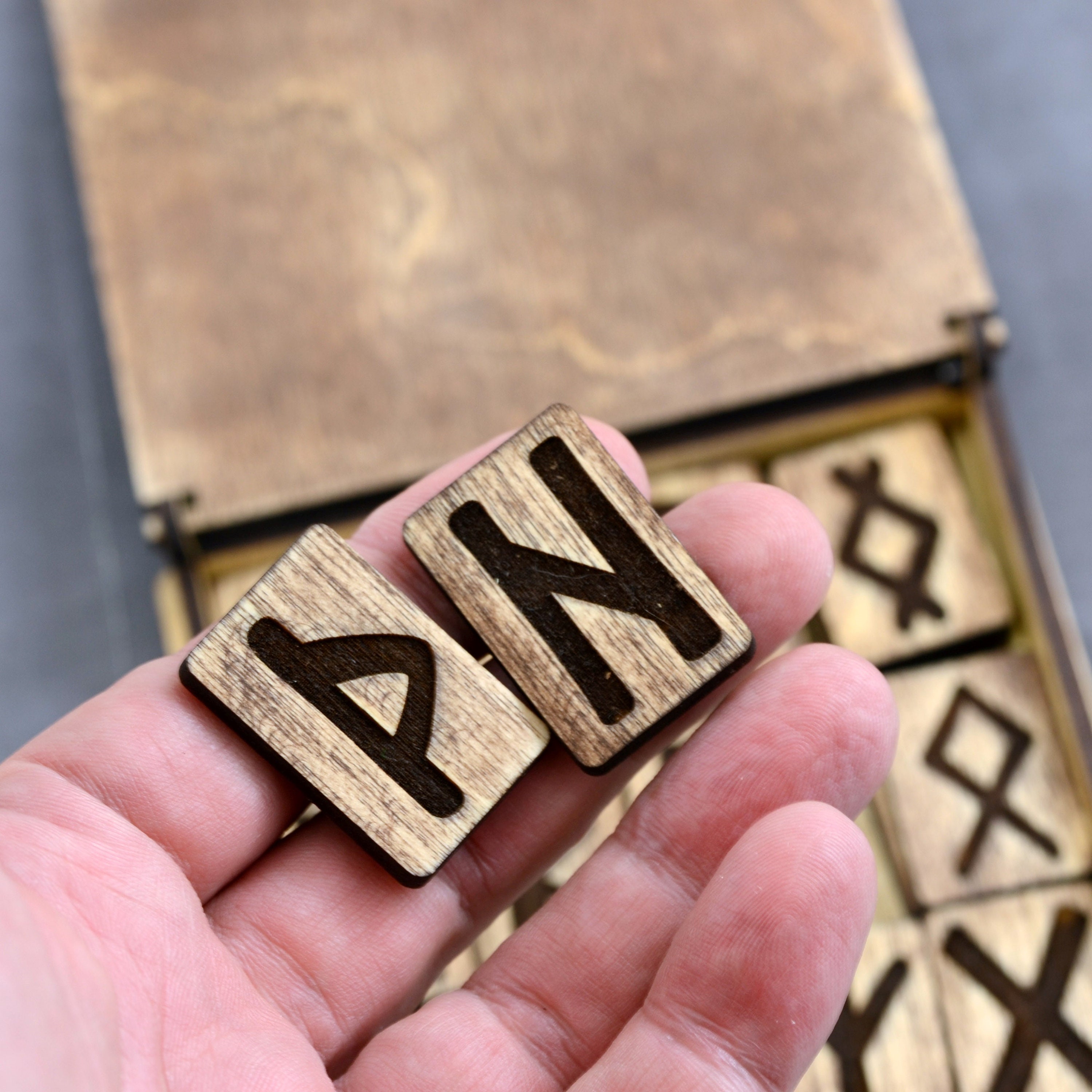 Wooden Runes Set in Gift Box SVG Viking Runes Svg Digital - Etsy