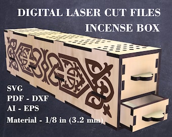 Incense Burner Digital Laser Cut File - Etsy