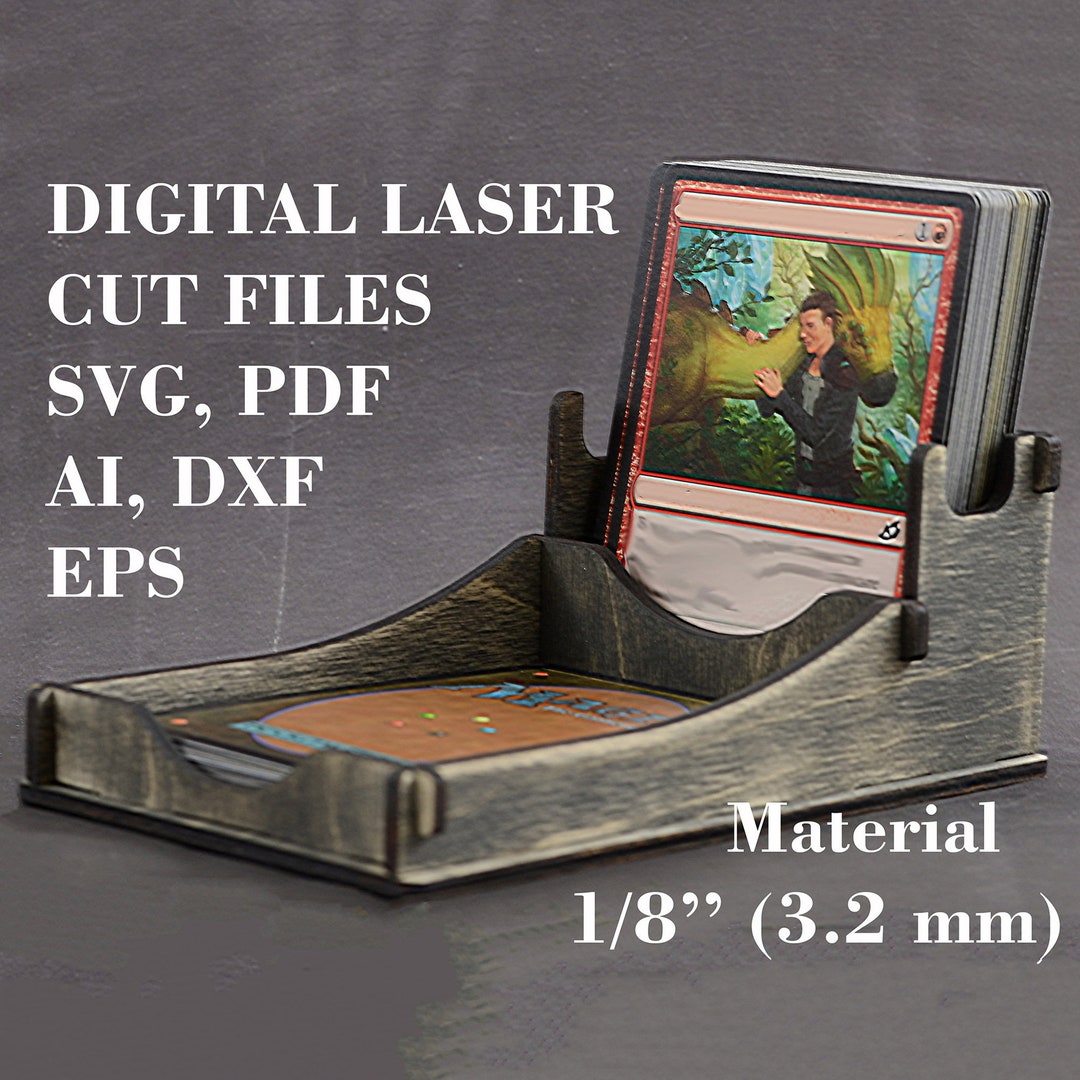 Draw and Discard Deck Holder SVG Glowforge Files Digital Laser Cut File ...