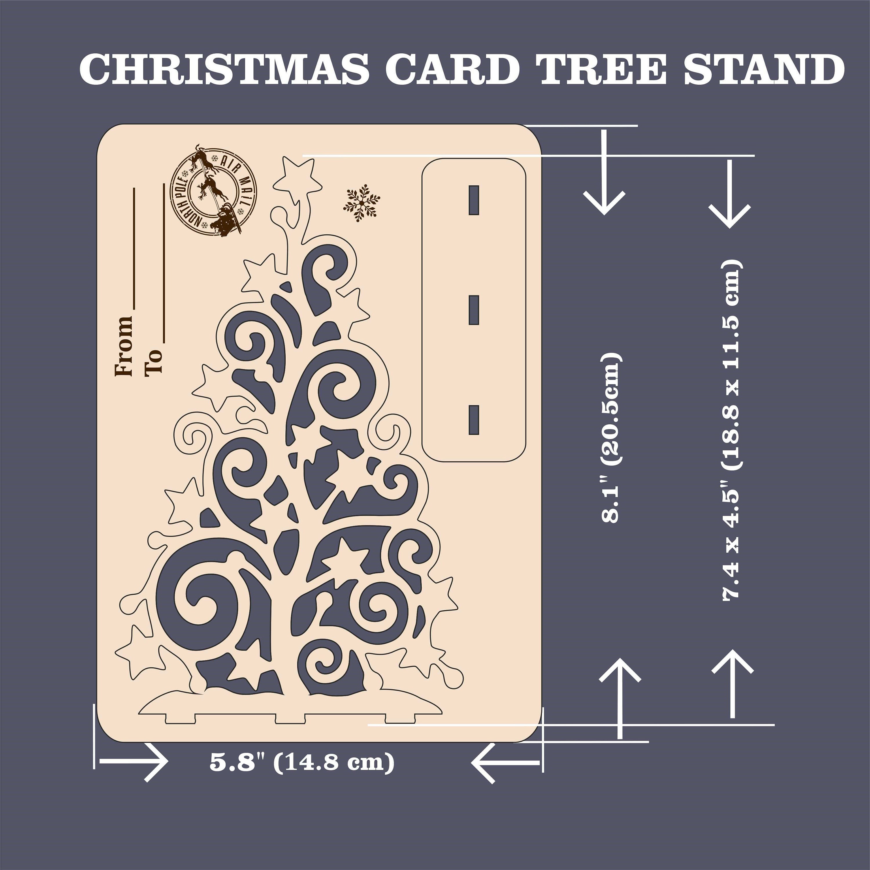 Christmas Tree Card SVG Standing Christmas Tree Set of 3 Pcs - Etsy
