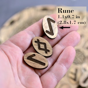 Vegvisir Runes Set in Round Box SVG Wooden Runes SVG Elder Futhark ...