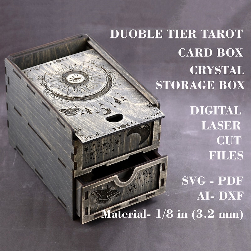 2 Tiered Card Box - Etsy