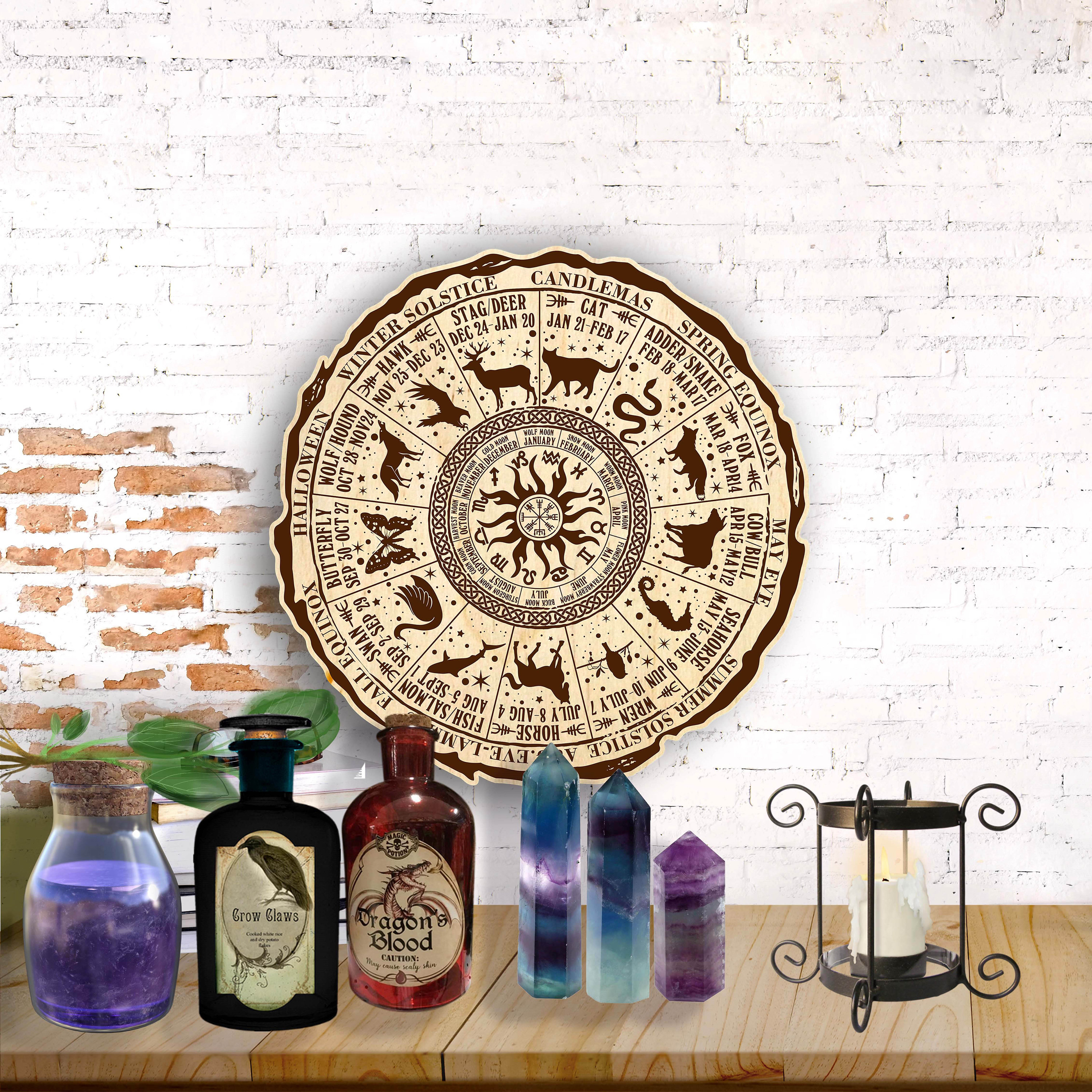 Celtic Animal Zodiac SVG Pagan Wheel of the Year SVG Animal Spirit Svg ...