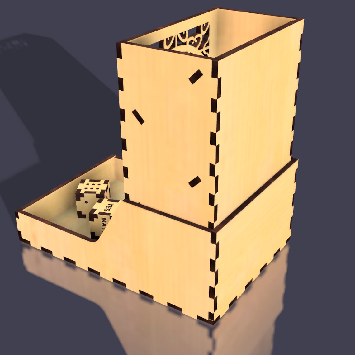 Folding Dice Tower SVG Glowforge Files Digital Laser Cut File - Etsy