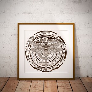 Cyber Dragonfly Pendulum Board SVG Cyber Art Svg Esoteric Decor Svg ...