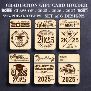 Customizable Graduation Gift Card Holder SVG Class of 2025 - 2027 SVG ...