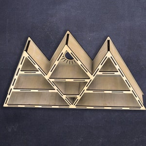 Mountain Shelf SVG, Wall Crystal Display SVG, Triangle Shelf Digital ...