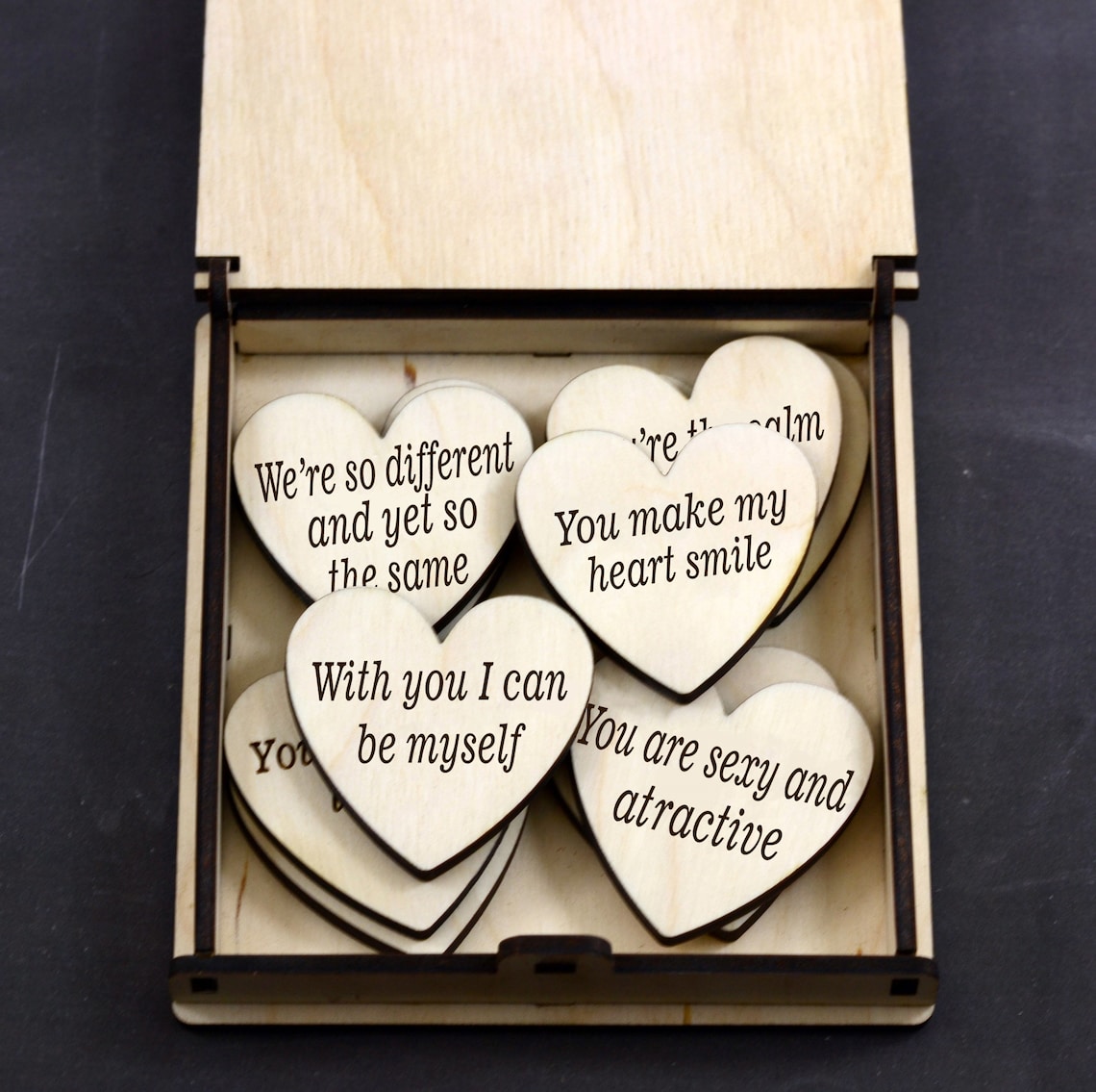 Customizable 10 Reasons Why I Love You Box With Hearts SVG - Etsy
