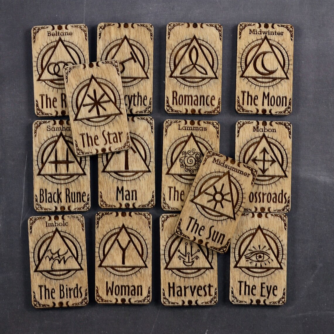 Moon Witch Rune Set in Wooden Box SVG Witchcraft Svg Digital - Etsy