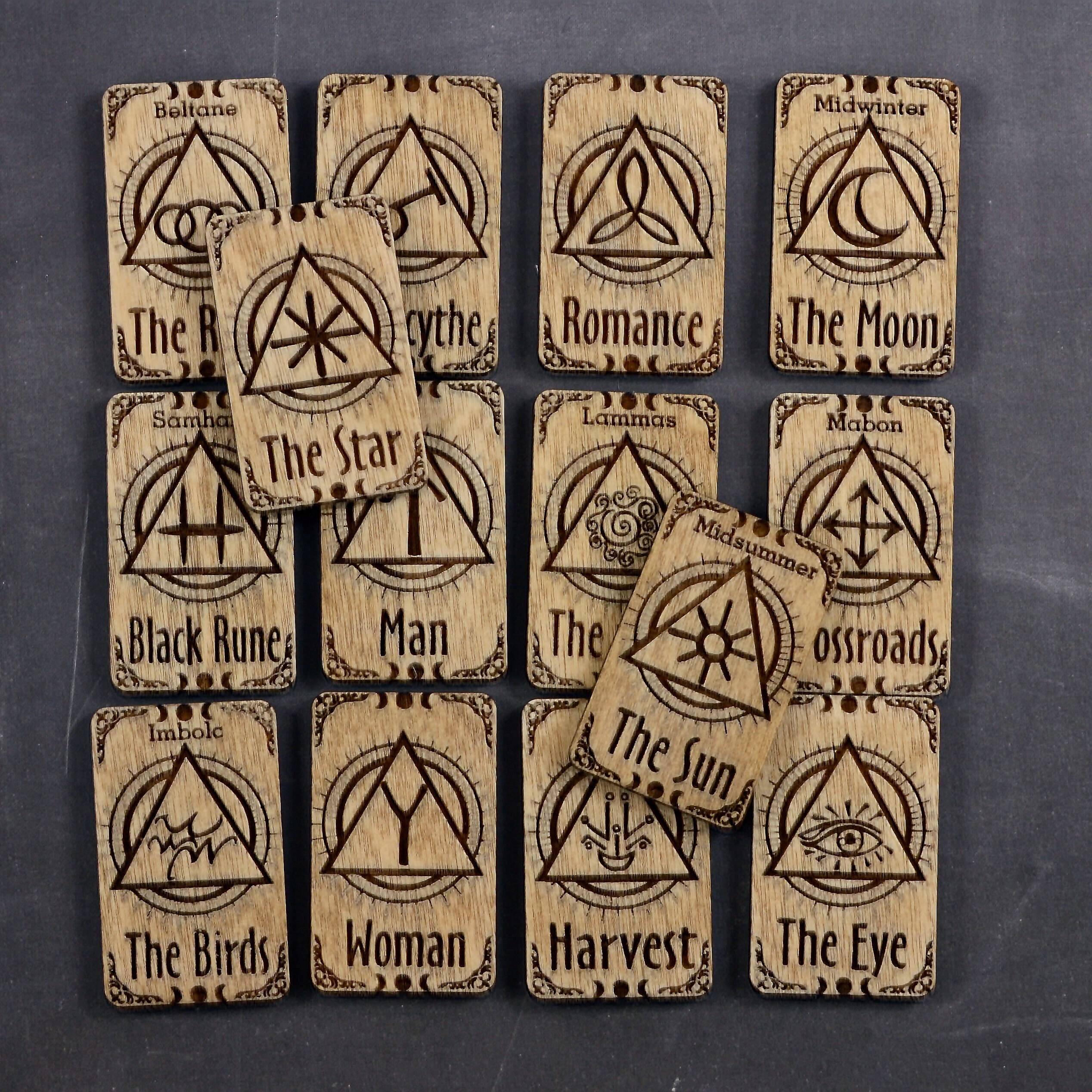 Moon Witch Rune Set in Wooden Box SVG Witchcraft Svg Digital - Etsy