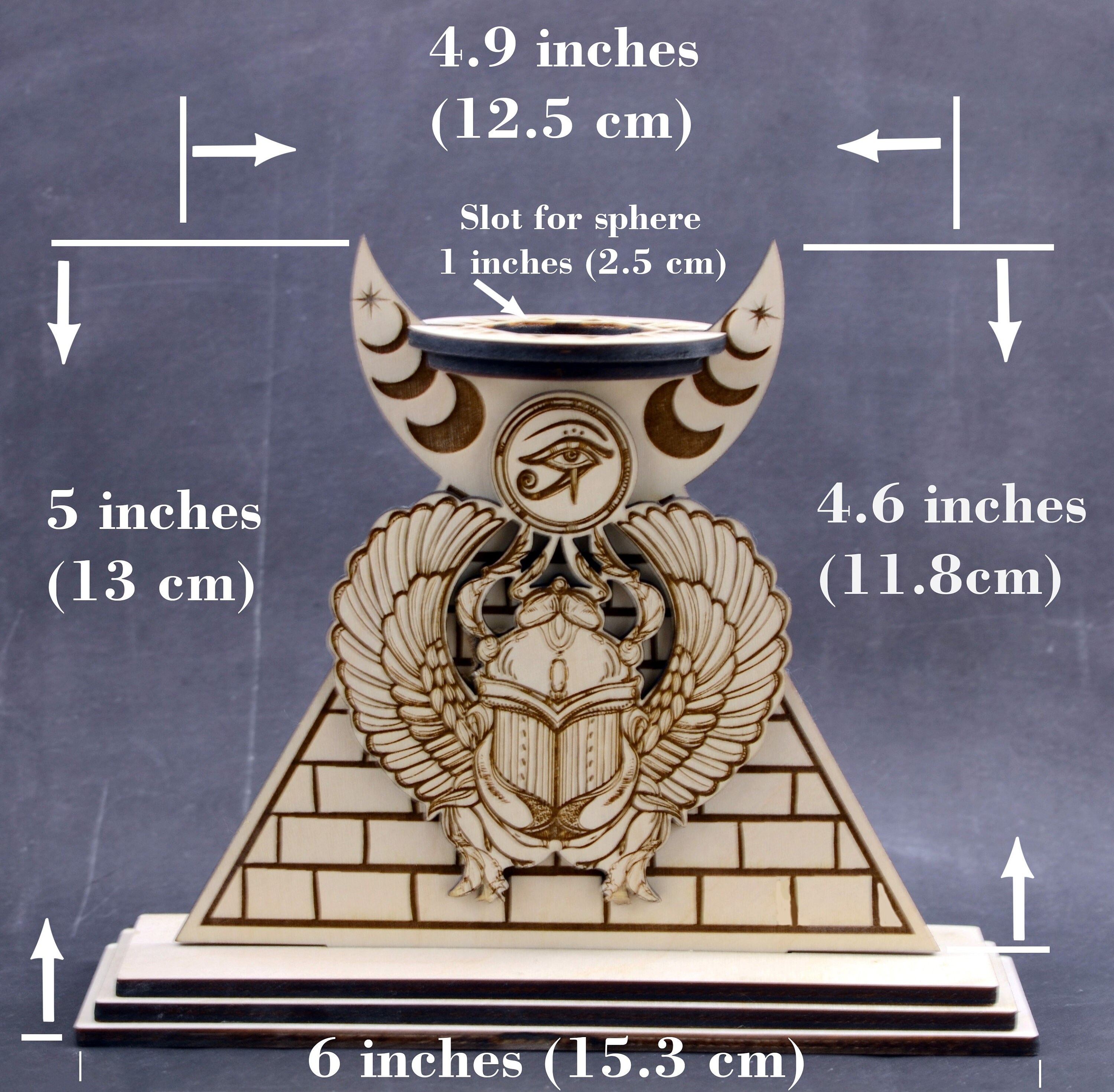 Egyptian Scarab Sphere Stand Svg Eye of Horus Sphere Holder Pyramid Svg ...