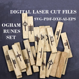 Ogham Stave Set SVG Ogham Runes Set of 25 Pcs SVG Ancient Irish ...