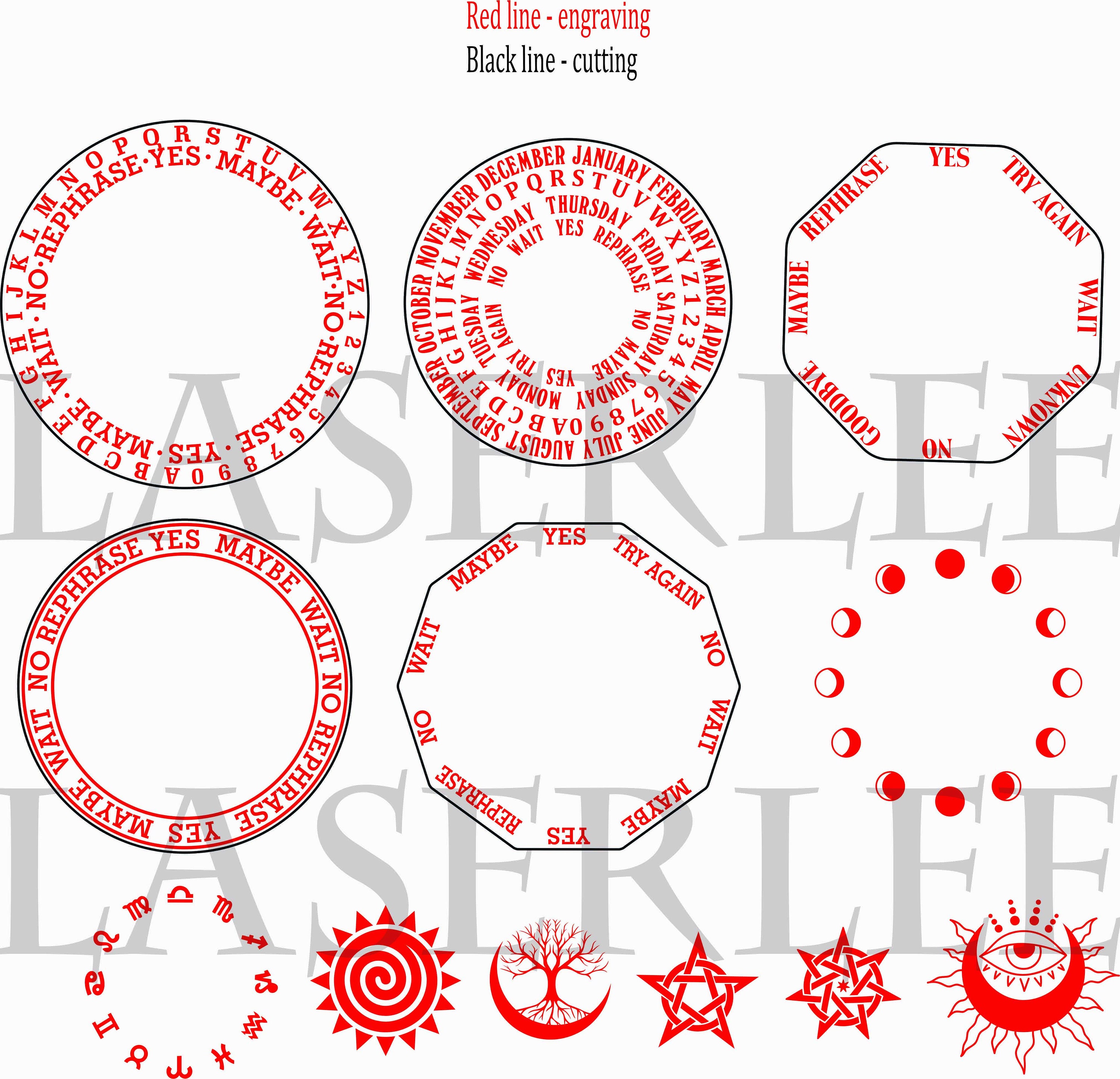 Blank Pendulum Board Svg Pendulum Mat Svg Talking Board Svg - Etsy UK