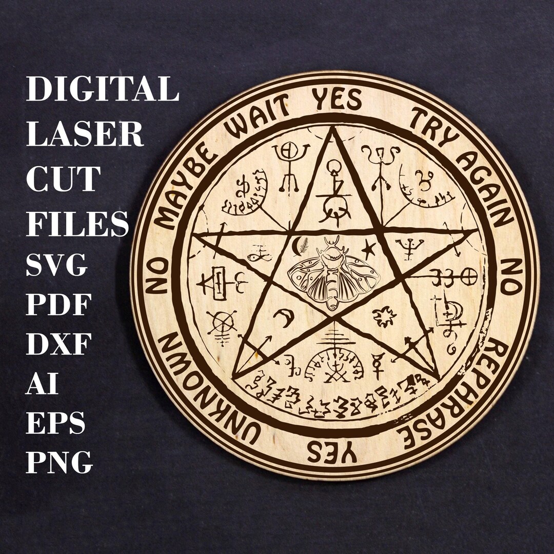 Magic Seal Pendulum Board Svg Divination Tool Svg Witchcraft Decor Svg ...