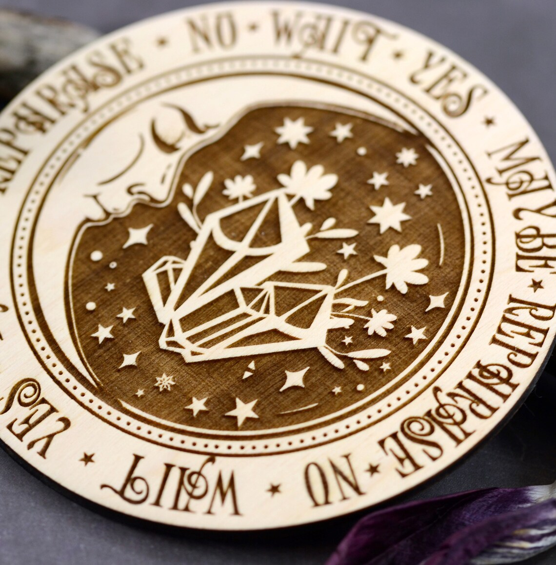 Crystal Moon Pendulum Board Svg Divination Tool Svg Pagan | Etsy