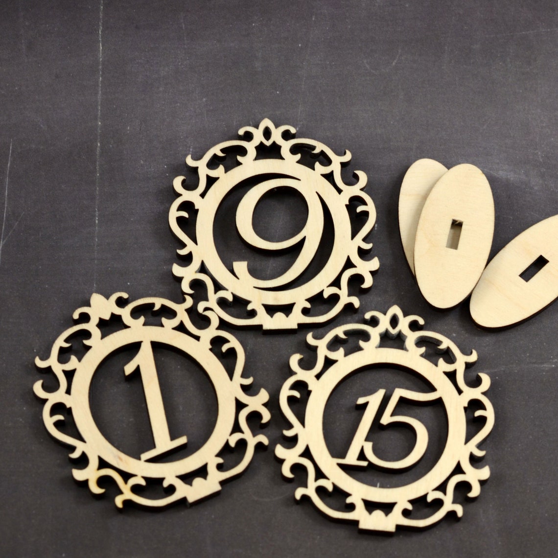 Wooden Table Numbers SVG Wedding Table Number Template With - Etsy