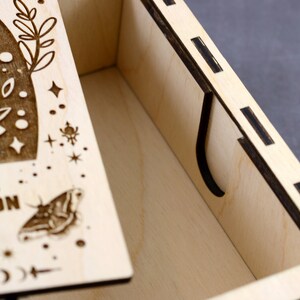 Moon Tarot Card Box With Card Display SVG Witch Trinket Box Svg ...