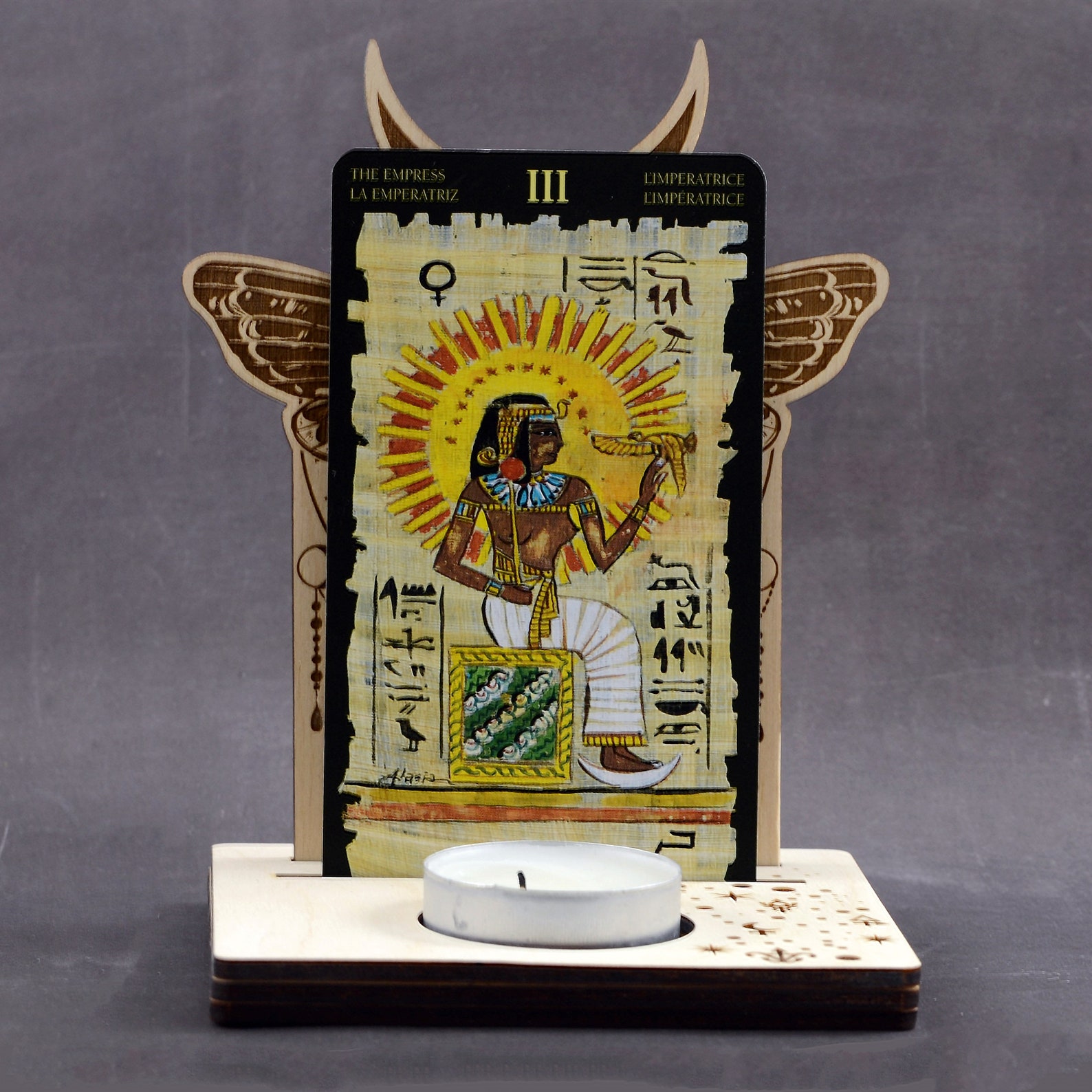 Death Head Moth Tarot Card Stand SVG Tarot Display Card With Candle ...