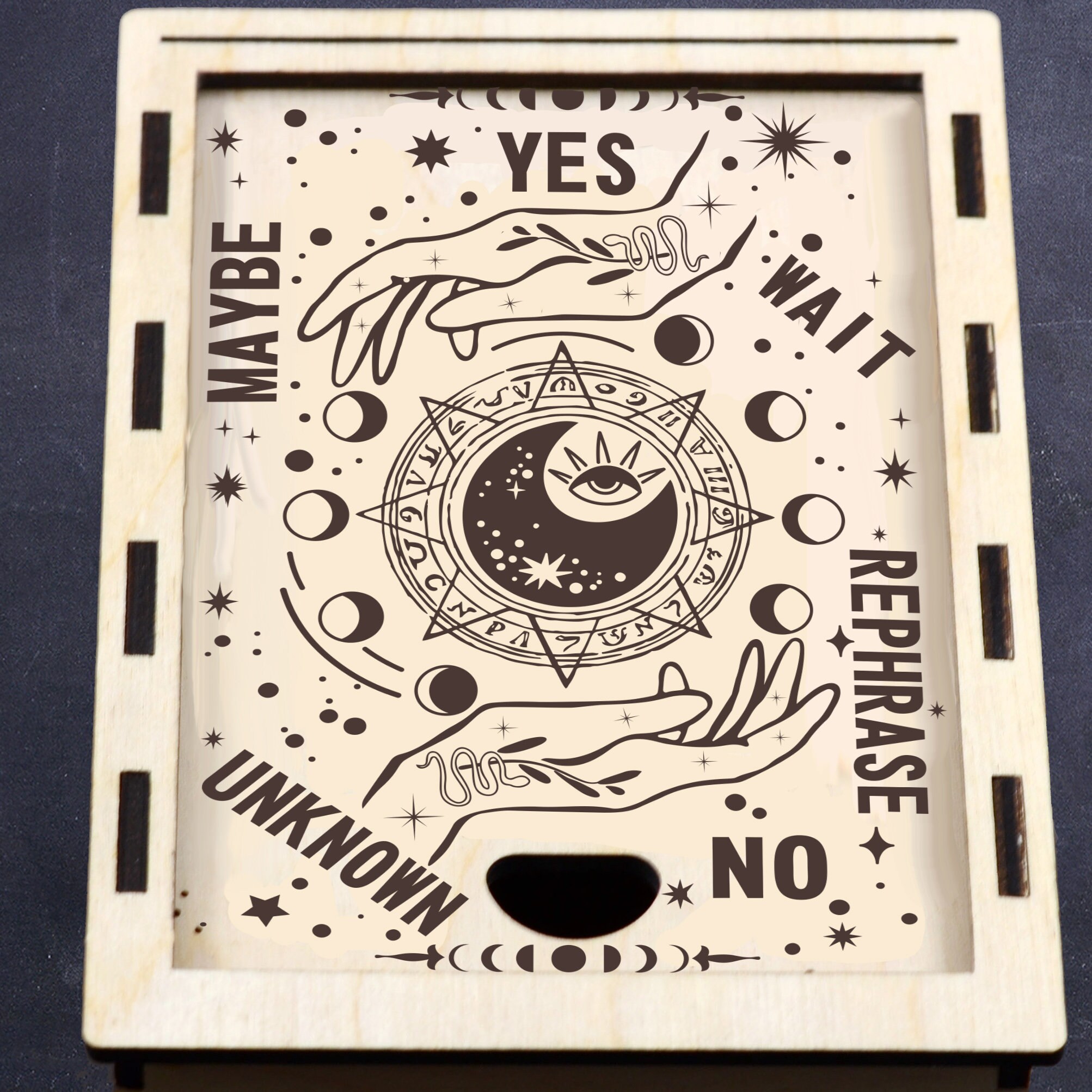 Double Oracle Box With Card Display SVG Crystal Storage Box - Etsy UK