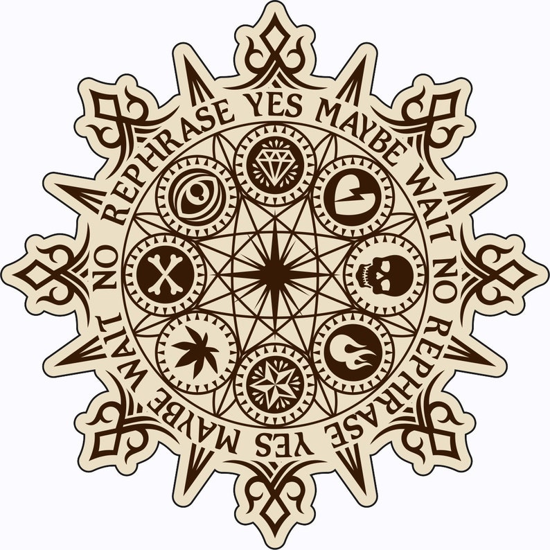 Magic Yes No Pendulum Board Svg Divination Tool Svg Witchcraft - Etsy
