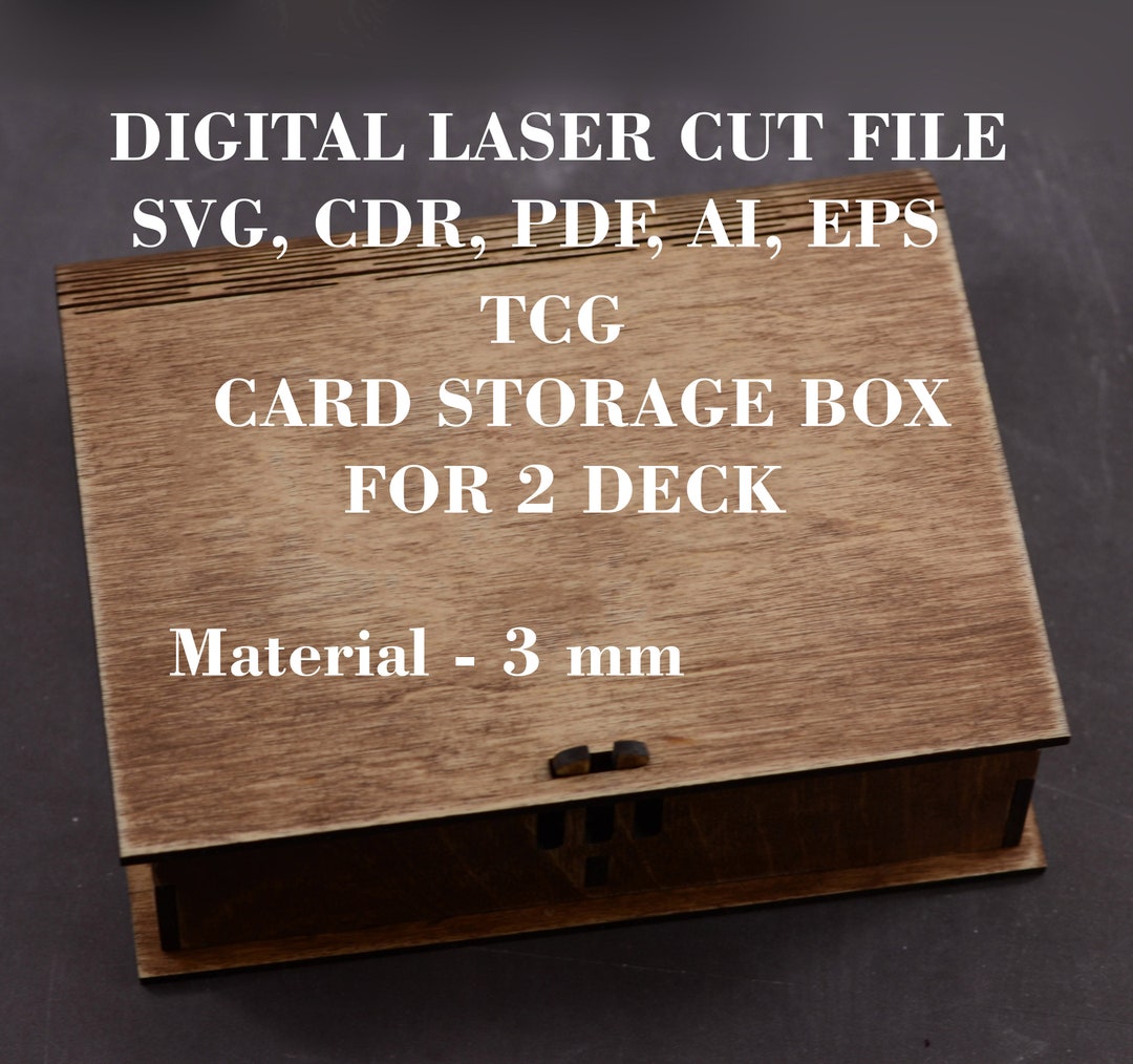 Card Storage Box for 2 Decks Svg Box for Traditional Card Game - Etsy