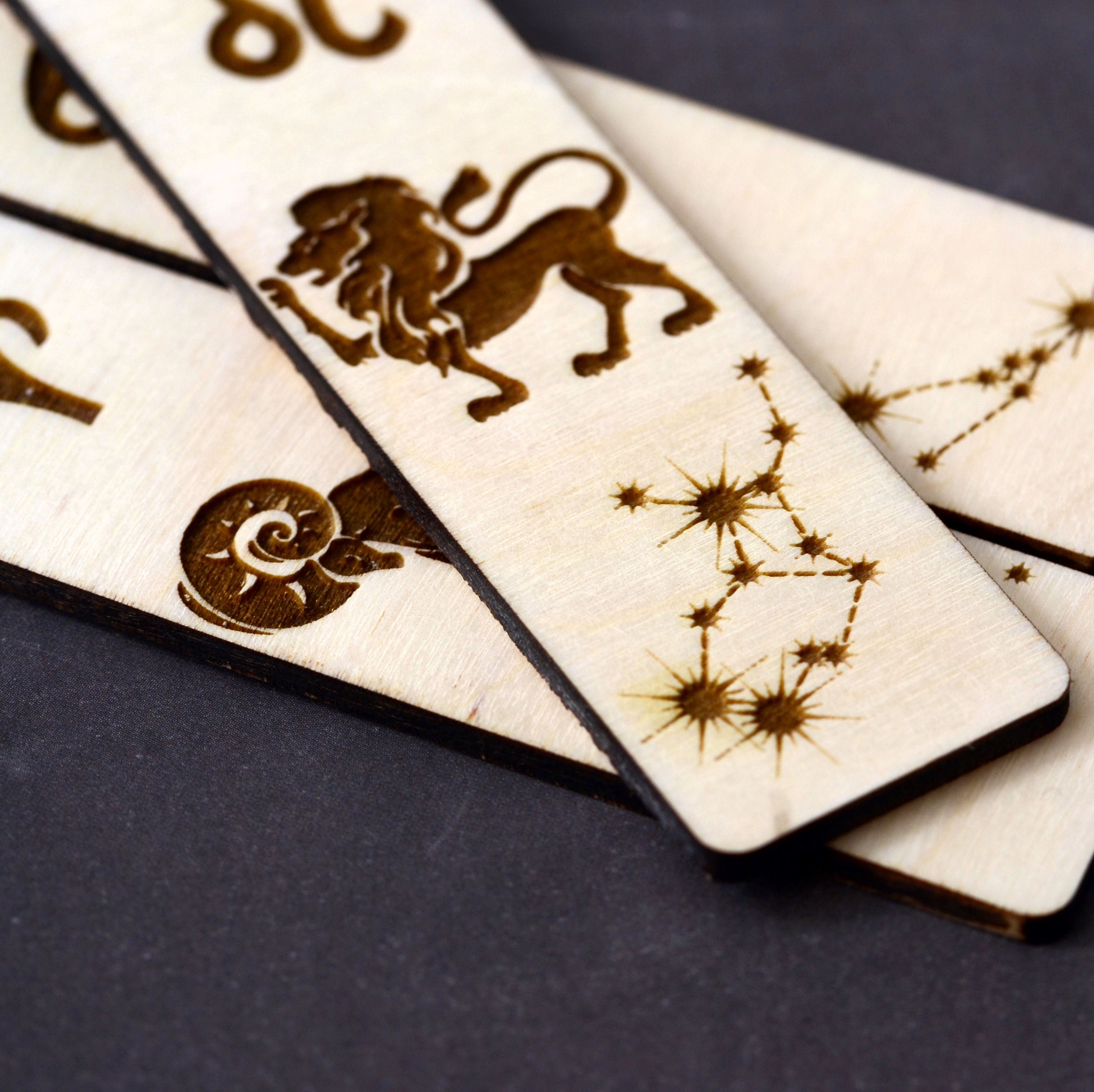 Zodiac Bookmarks SVG Set of 12 Signs Wood Bookmark Template - Etsy UK