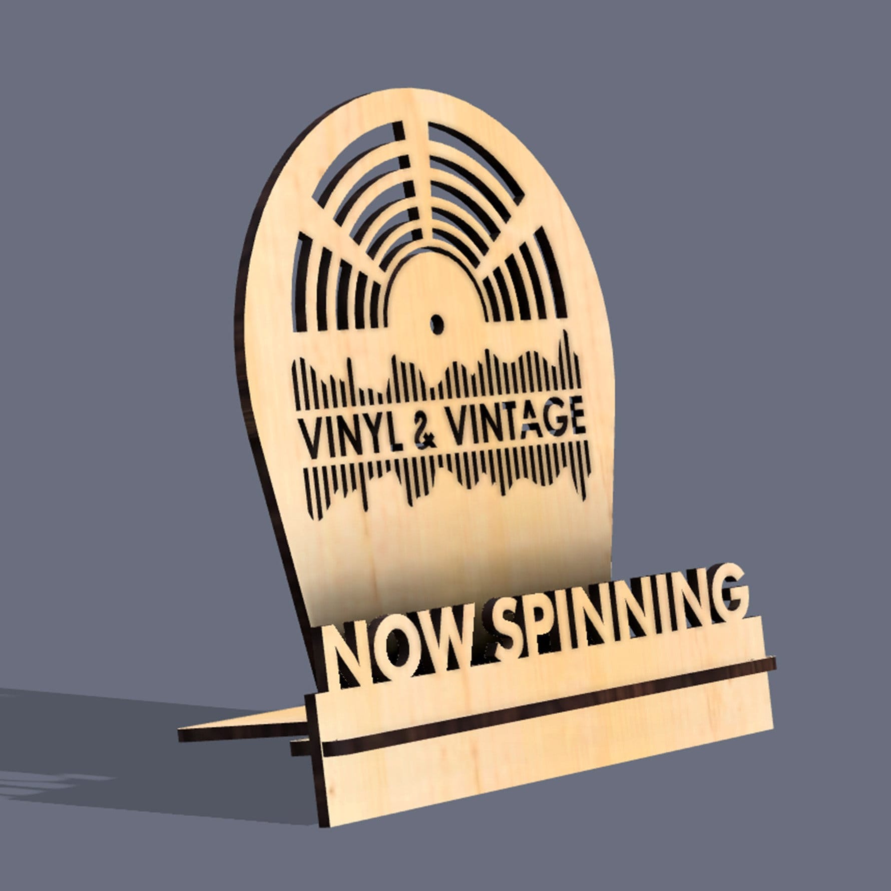 Vinyl Record Stand Svg Wooden Tabletop Record Display Svg Laser Cut ...