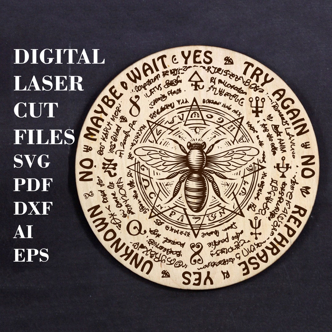 Mystic Bee Pendulum Board Svg Divination Tool Svg Witchcraft Decor Svg ...