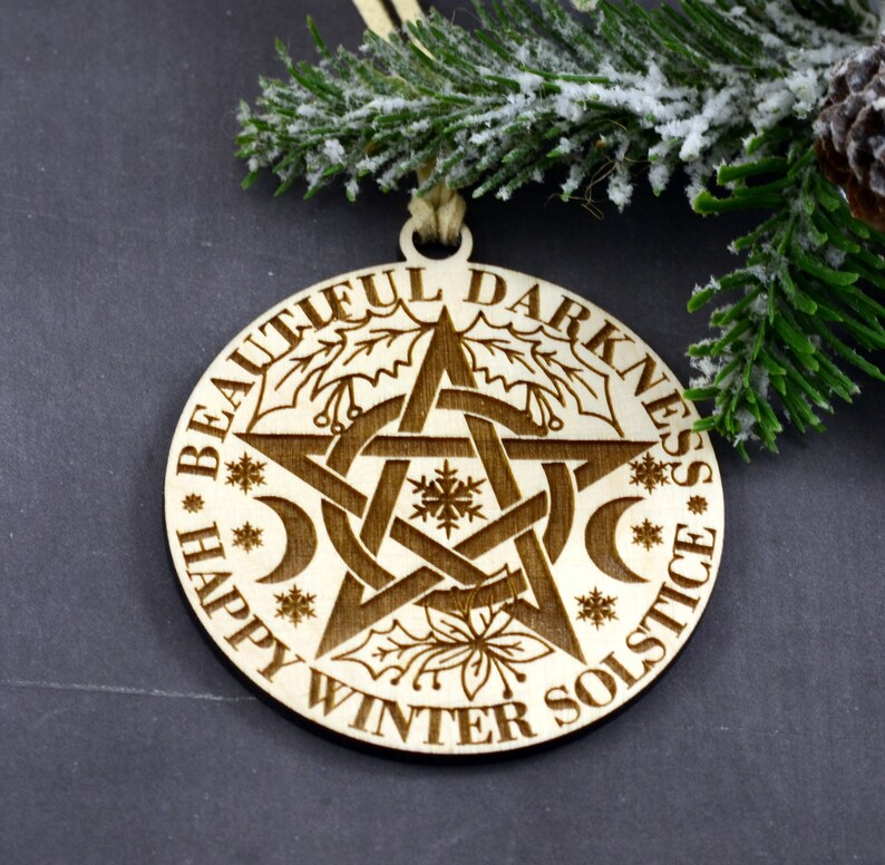 Pagan Pentagram Ornament Svg Winter Solstice Svg Yule Ornament - Etsy