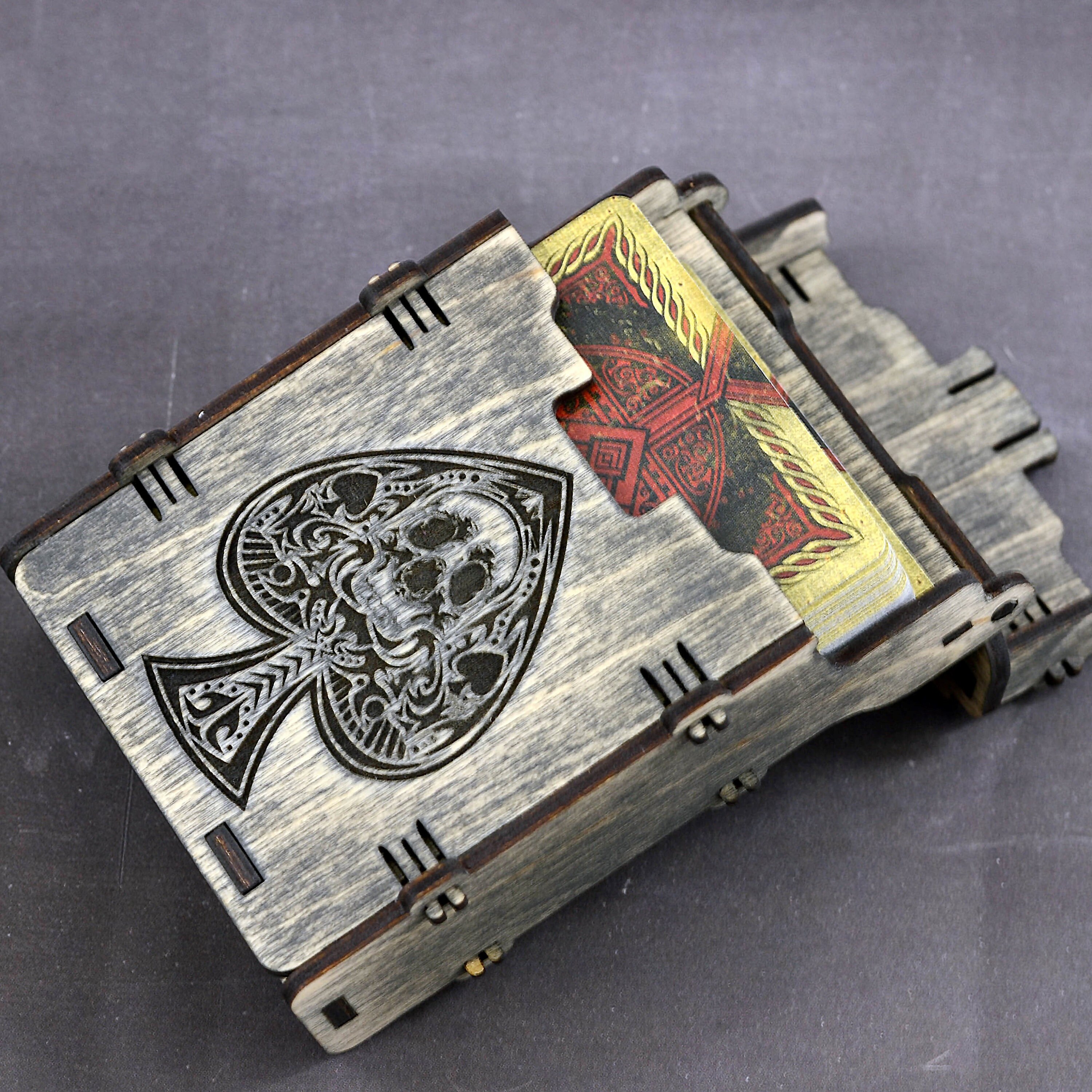 Wooden Poker Card Box SVG, Playing Card Box Svg, Digital Laser Cut ...