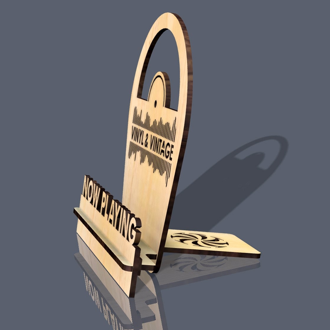 Wooden Vinyl Record Stand SVG Tabletop Record Display Svg - Etsy