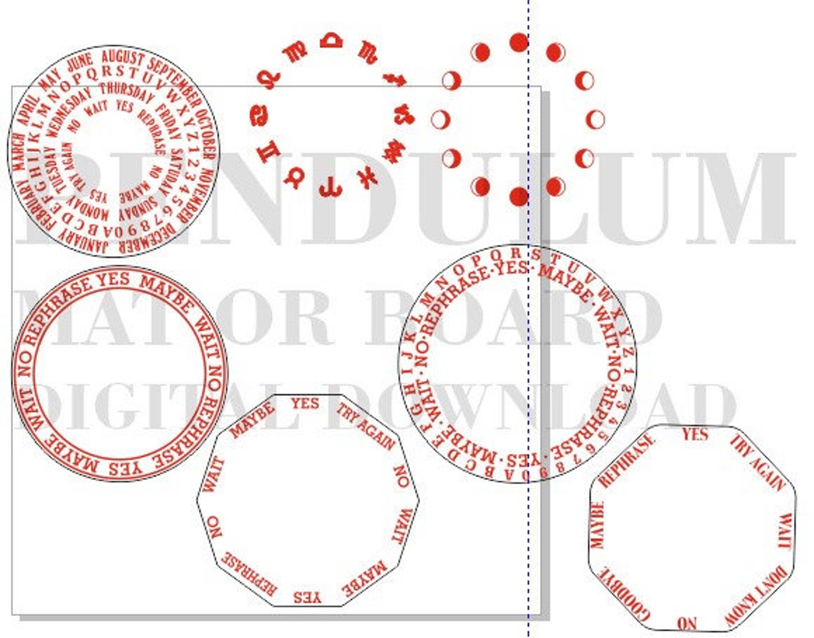 Blank Pendulum Board Svg Pendulum Mat Svg Talking Board Svg | Etsy