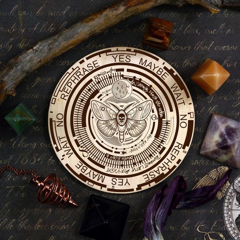 Cyber Moth Pendulum Board SVG Death Head Moth Svg Esoteric - Etsy