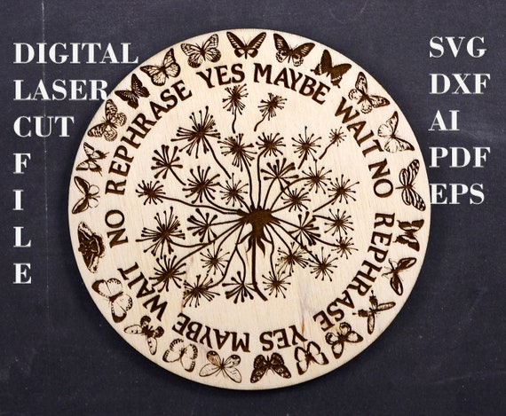 Dandelion Pendulum Board Svg Divination Tool Svg Pagan Decor - Etsy