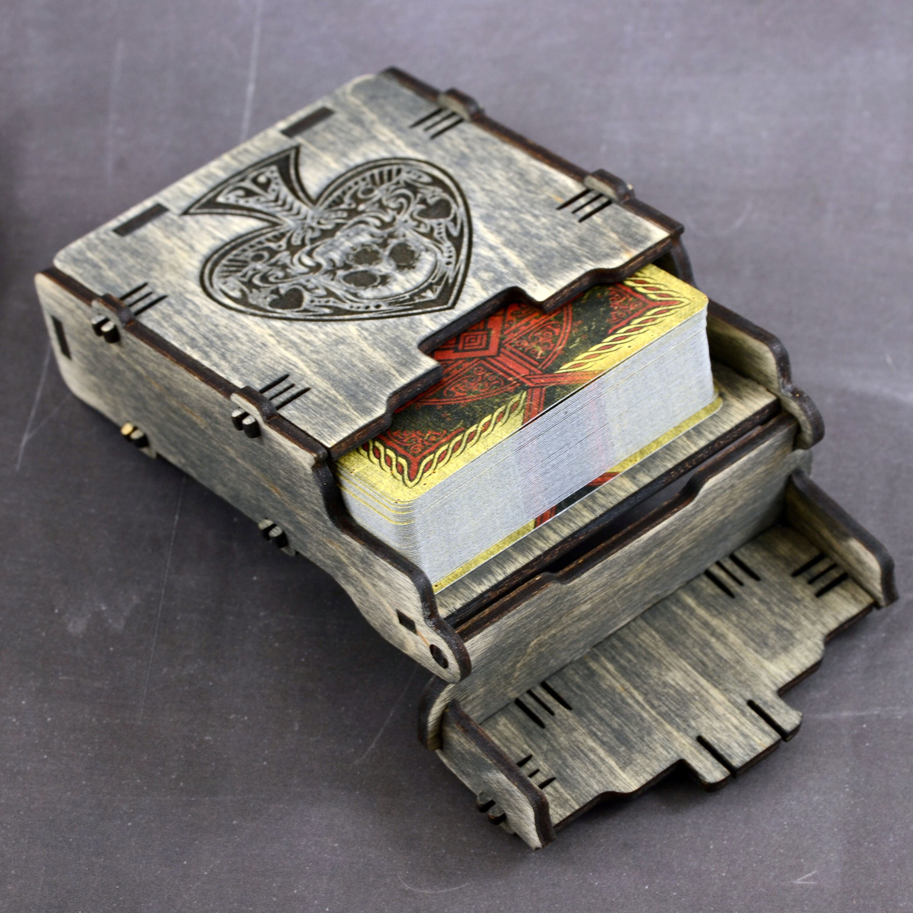 Wooden Poker Card Box SVG, Playing Card Box Svg, Digital Laser Cut ...