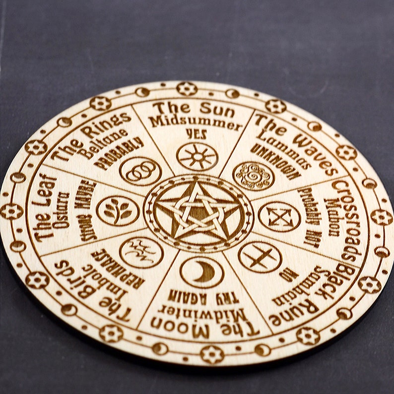 Witches Runes Pendulum Board Svg Wheel of the Year Svg Altar Decoration ...