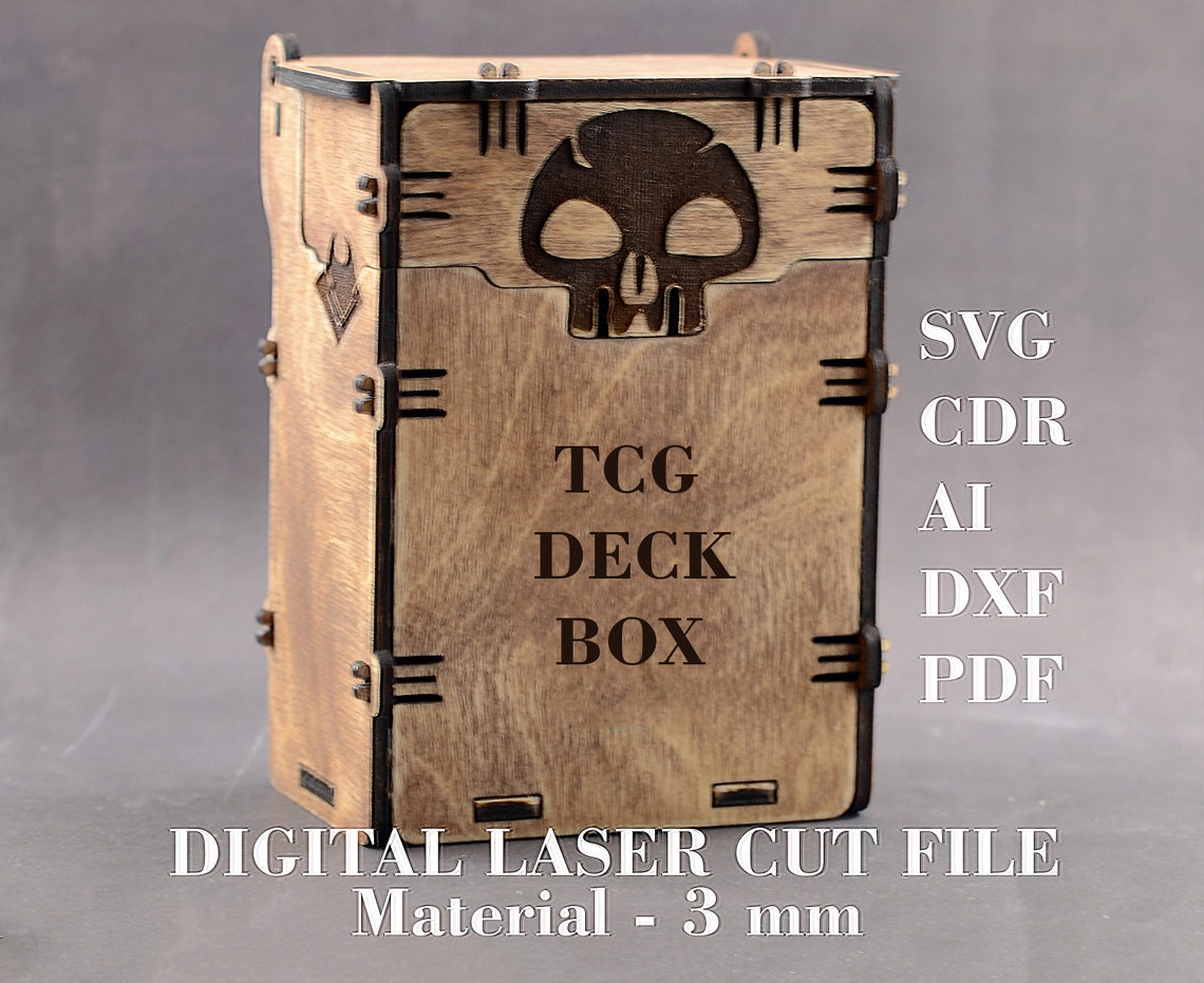 MTG Card Box SVG Box for Board Game Cards Svg TCG Storage Box Svg ...